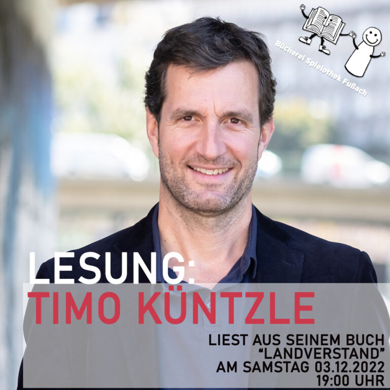 LESUNG: TIMO KÜNTZLE | Bücherei Spielothek Fussach